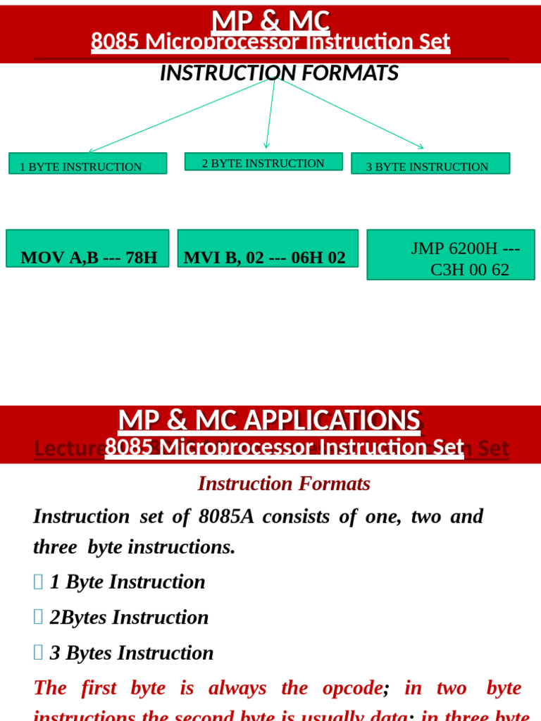 8085 Instruction Set 051657 | PDF | Computer Architecture | Computer Memory