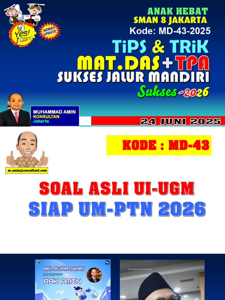 8-2026 Md-43-2025 Soal Ui-Gm Siap 2026 Soal-Bahas - Compressed | PDF