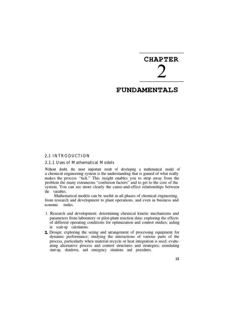 Mathematical Models in Chemical Engineering | PDF | Reaction Rate ...
