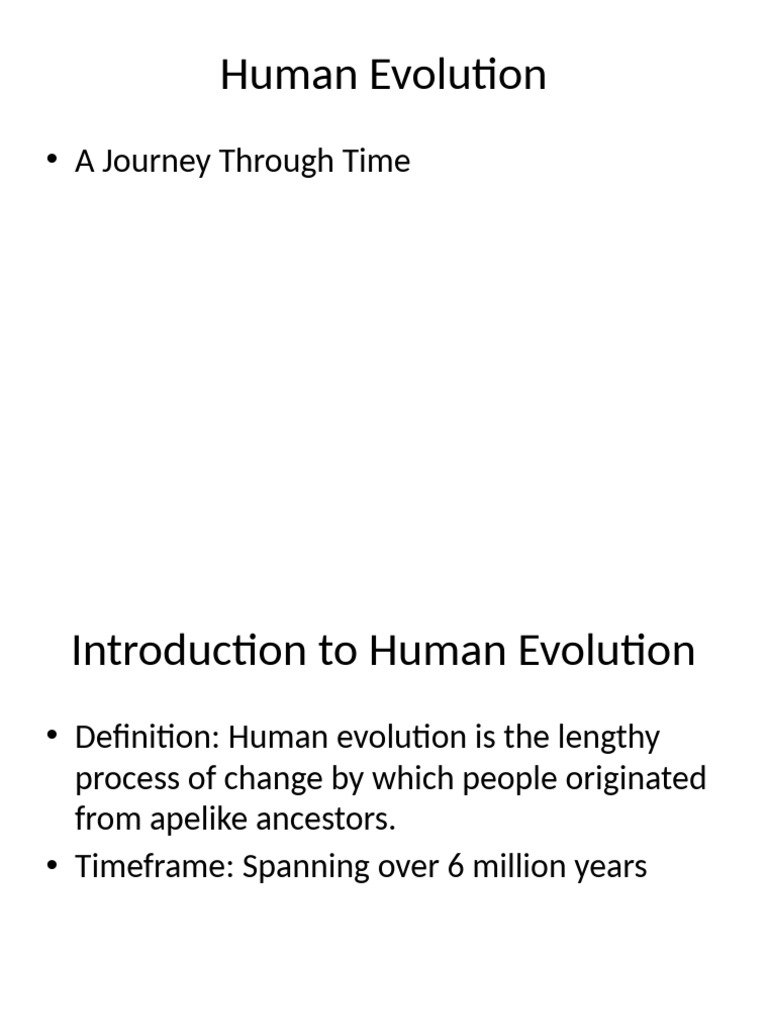 Human Evolution Presentation Pdf