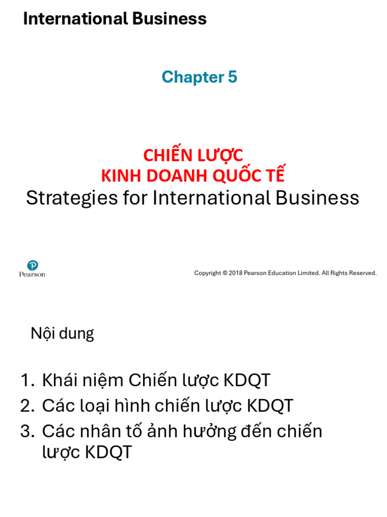 Ch5.1- Chiến Lược KDQT -Strategy | PDF