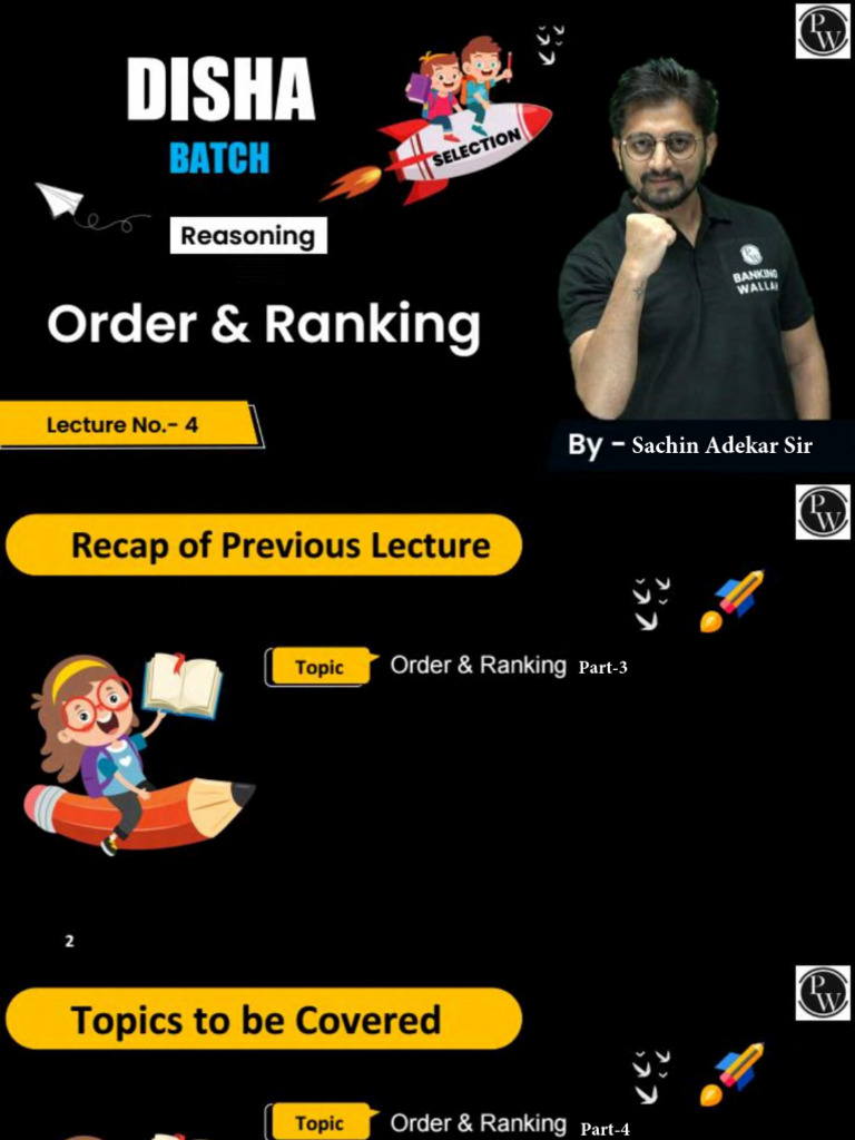 Order & Ranking 04 - Class Notes | PDF