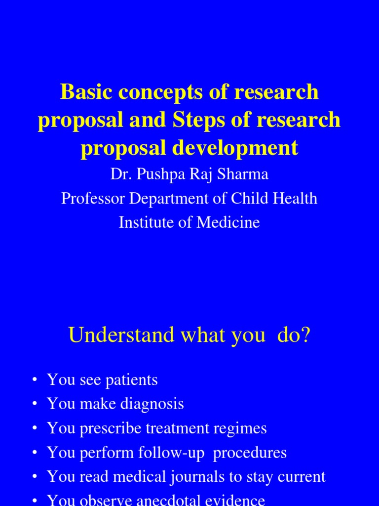 Basic Concepts of Research Proposal and Steps of | PDF | Cognition ...