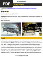 Overview of BLU Bombs and Submunitions | PDF | Cluster Munition | Bomb