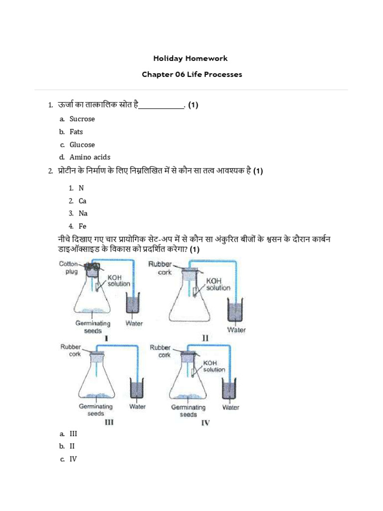 Hindi Chapter-06-Life Processes | PDF