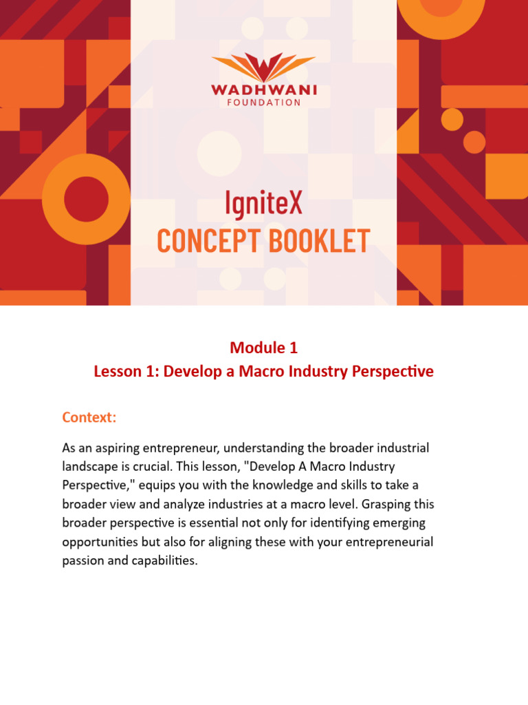 Wadwani Merged | PDF | Market Segmentation | Entrepreneurship