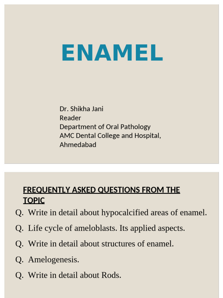Enamel | PDF