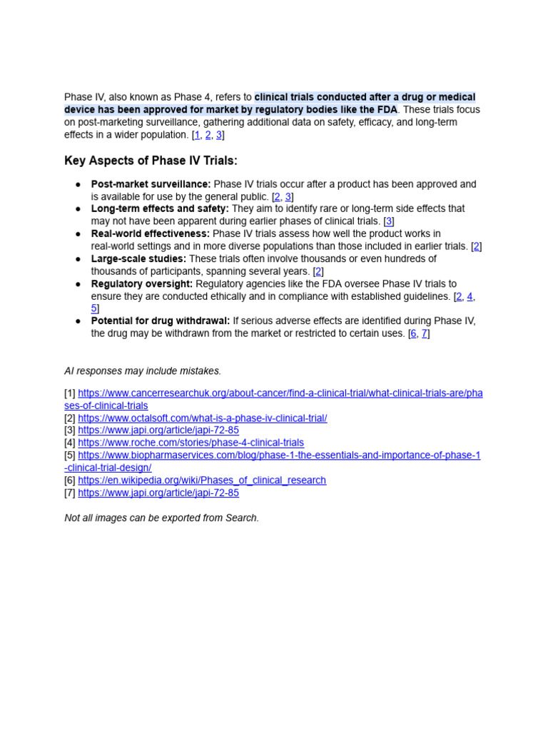Understanding Phase IV Clinical Trials | PDF