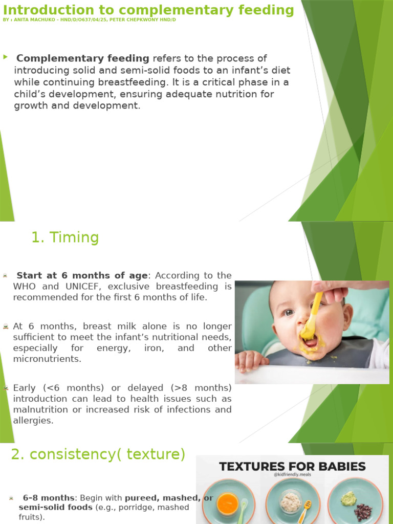FINAL LIFE CYCLE Introduction To Complementary Feeding | PDF | Foods ...