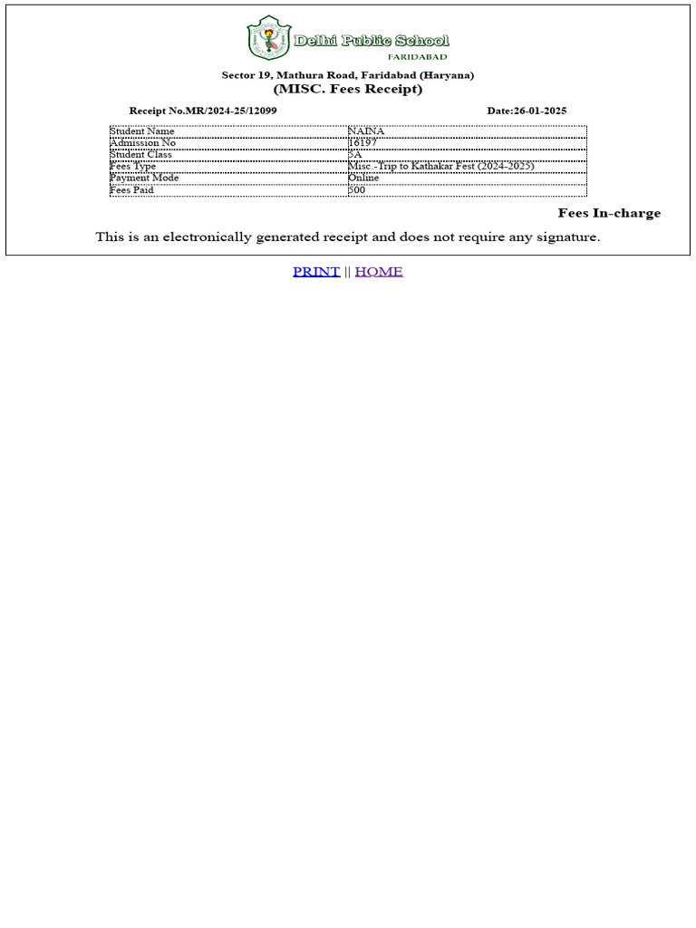 Delhi Public School, Faridabad | PDF