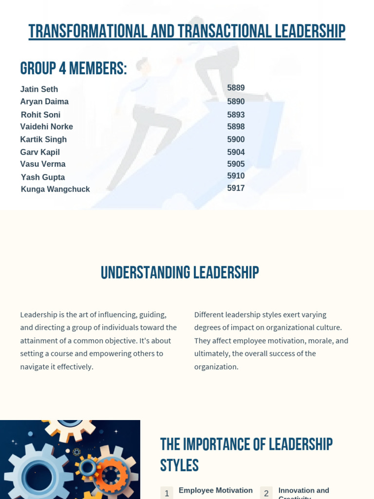 Transformational vs. Transactional Leadership | PDF | Leadership ...