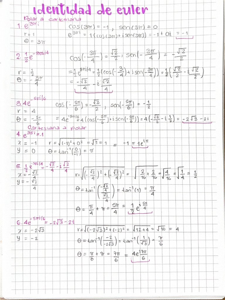 Identidad de Euler | PDF