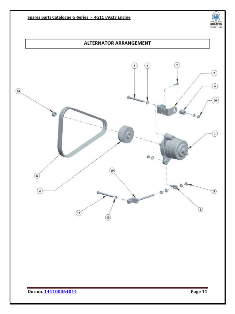 Greaves Engine Alternator Arrangment | PDF