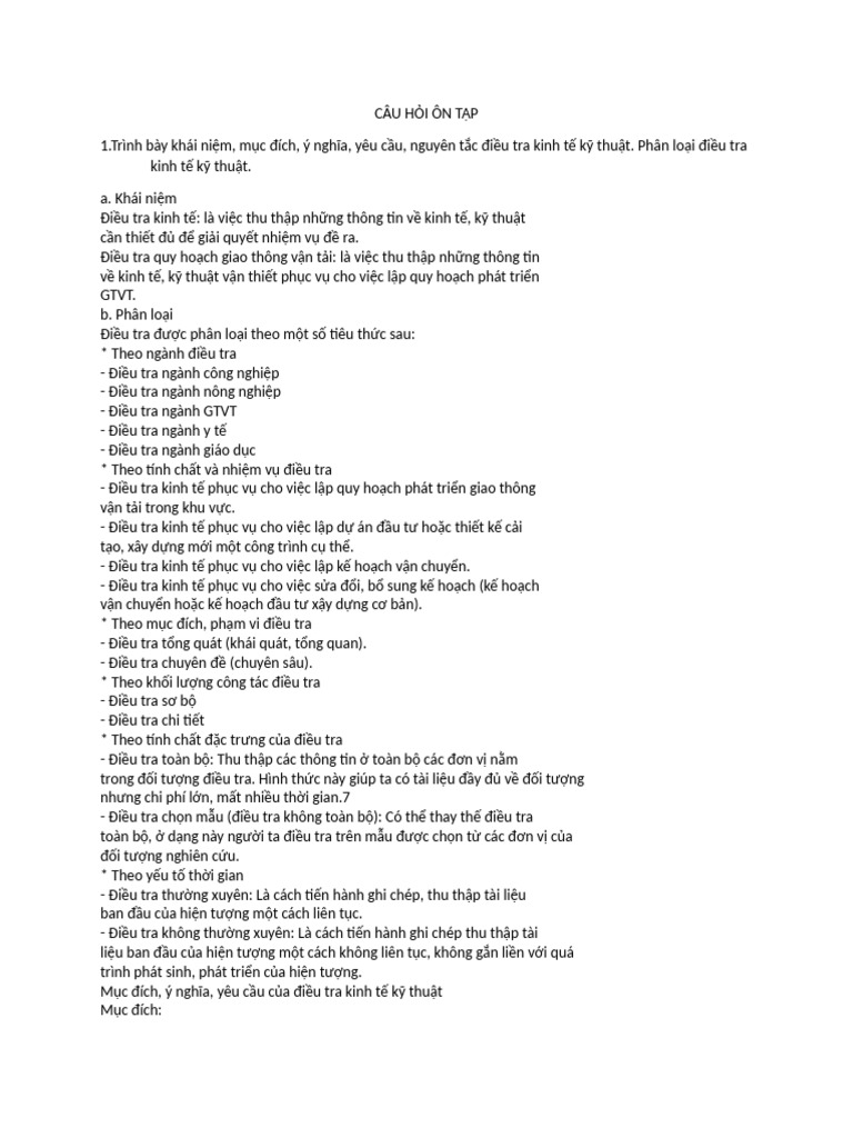 Điều Tra KTKT | PDF