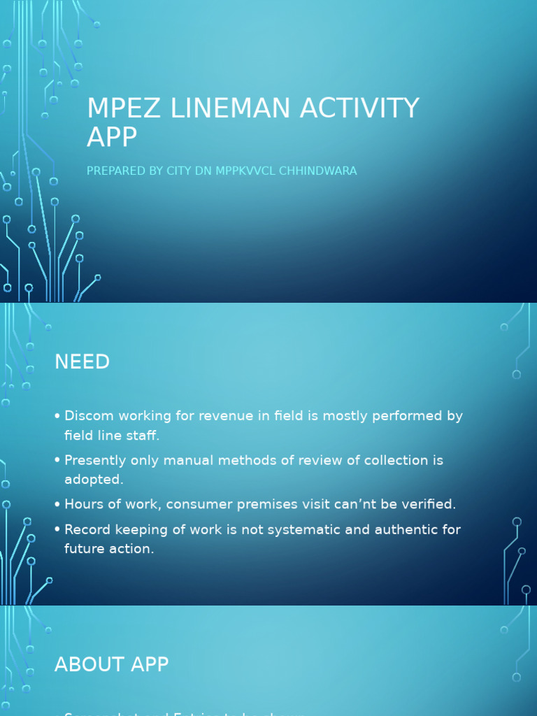 MPEZ Lineman Activity App | PDF