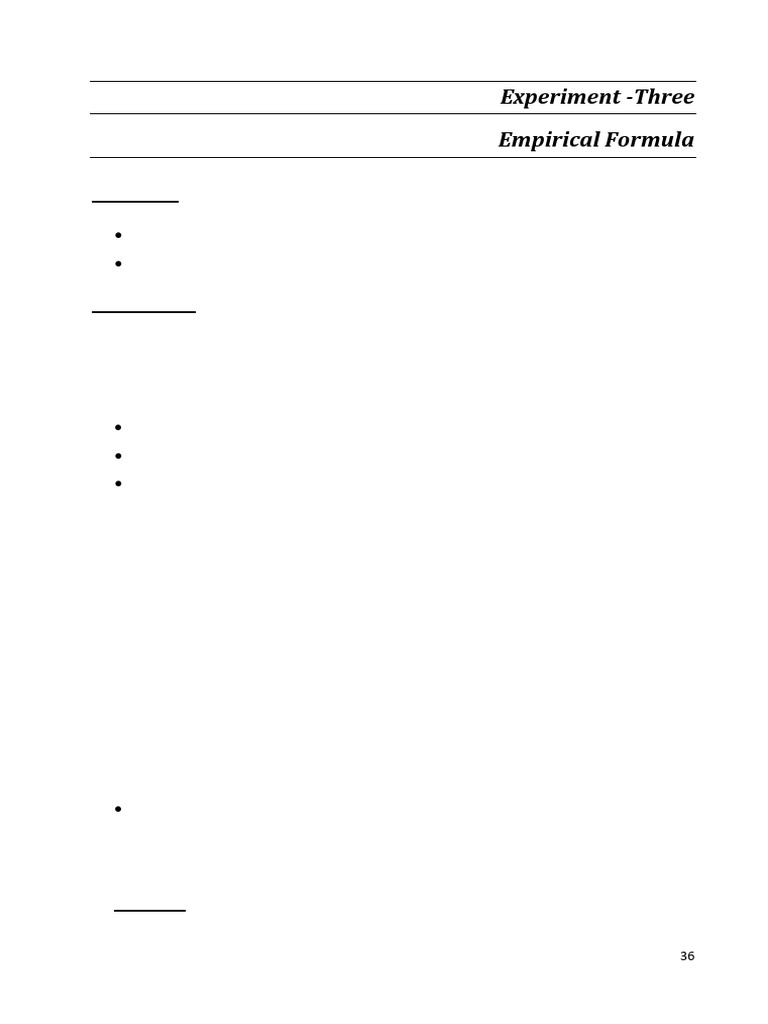 Experiment 3-Empirical Formula | PDF | Mole (Unit) | Magnesium