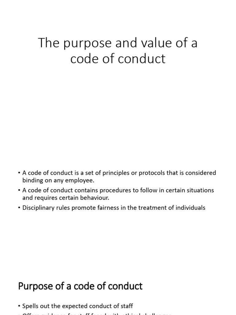 Code of Conduct | PDF
