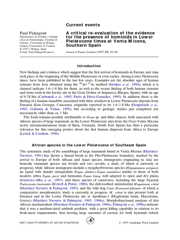 A Critical Re Evaluation of The Evidence | PDF