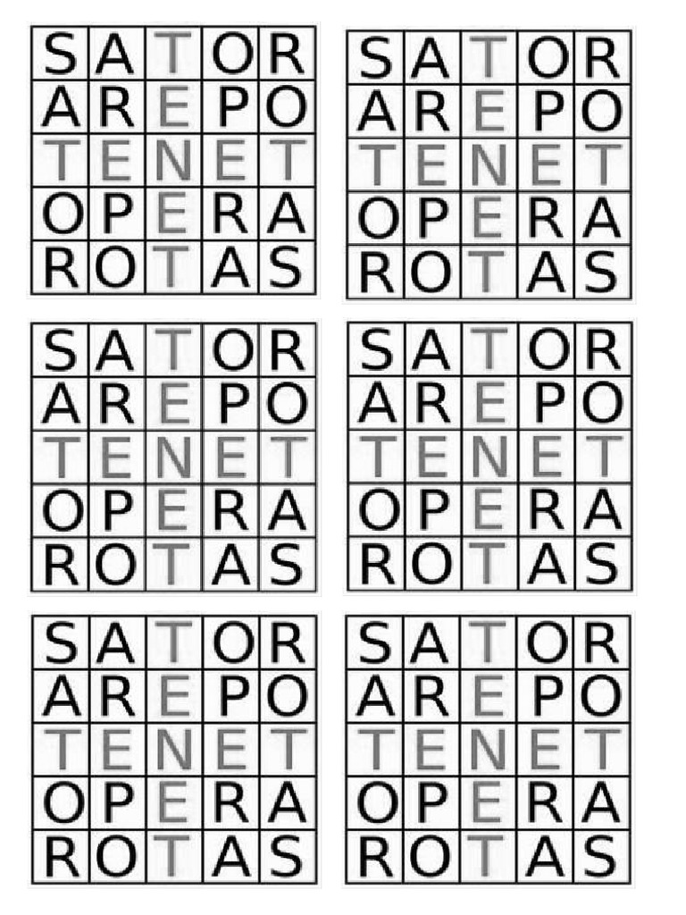 Sator Arepo Tenet Opera Rotas | PDF