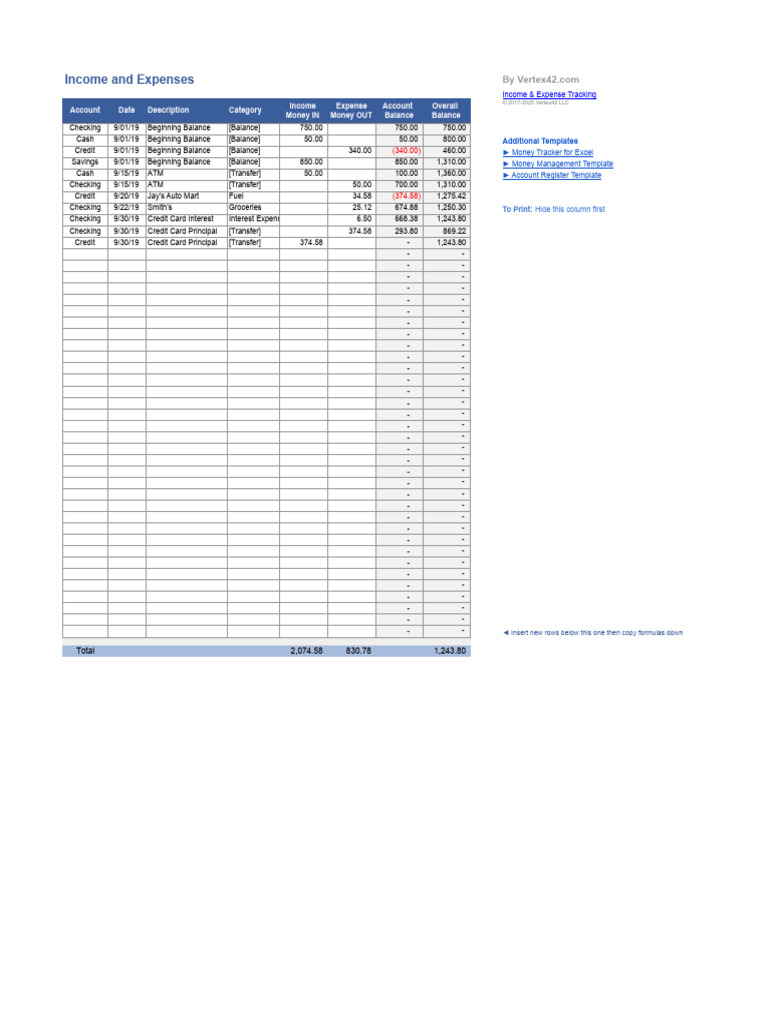 Income and Expense Worksheet | PDF | Credit Card | Worksheet
