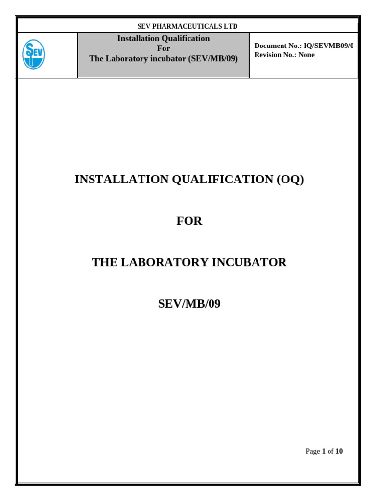 IQ - Newtronic Lab Incubator | PDF | Verification And Validation ...