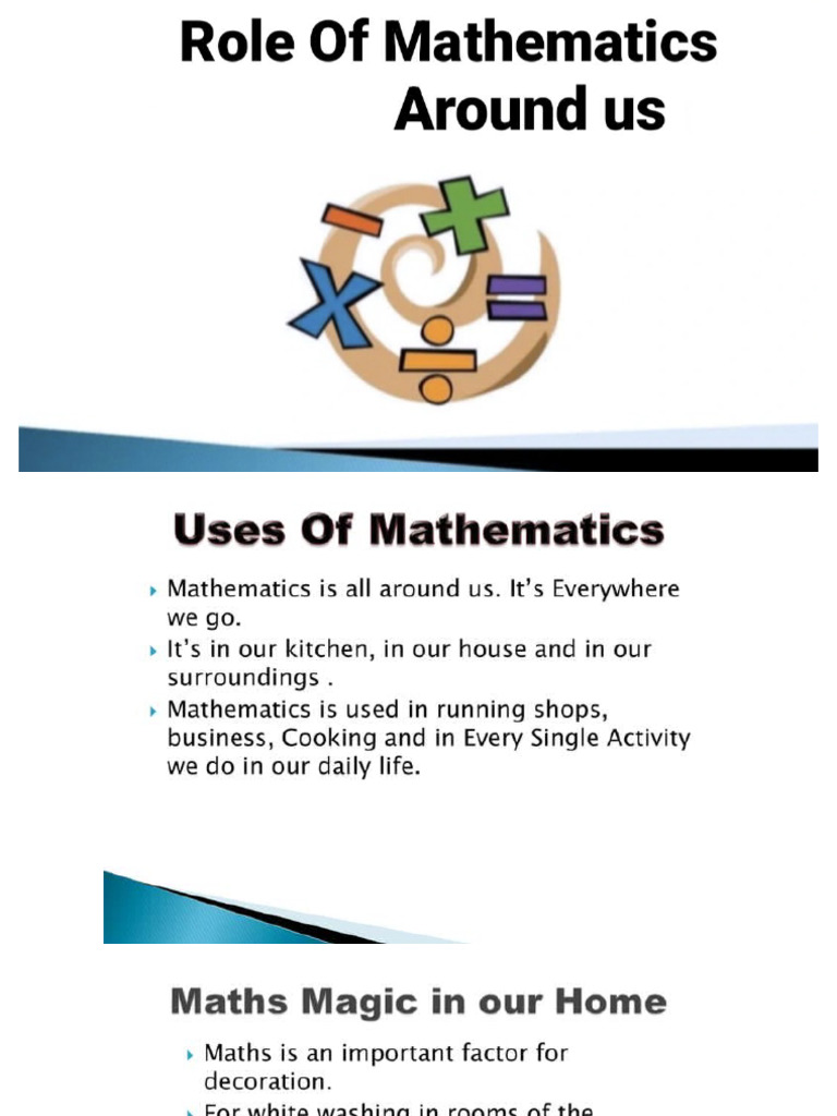 Role of Mathematics Around Us | PDF
