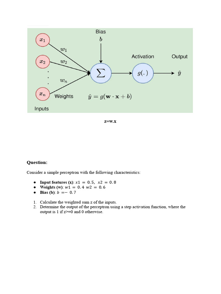 Questions and Solutions Based On Perceptron and Adaline | PDF | Statistical Classification ...