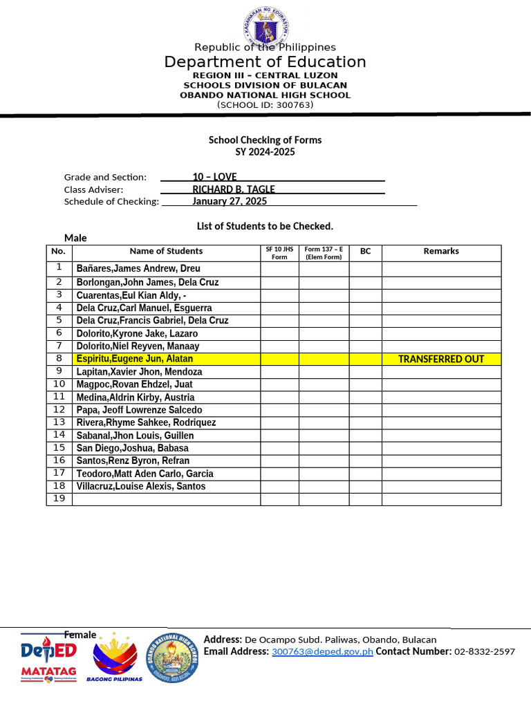 Pre Checking of Forms Grade Love | PDF