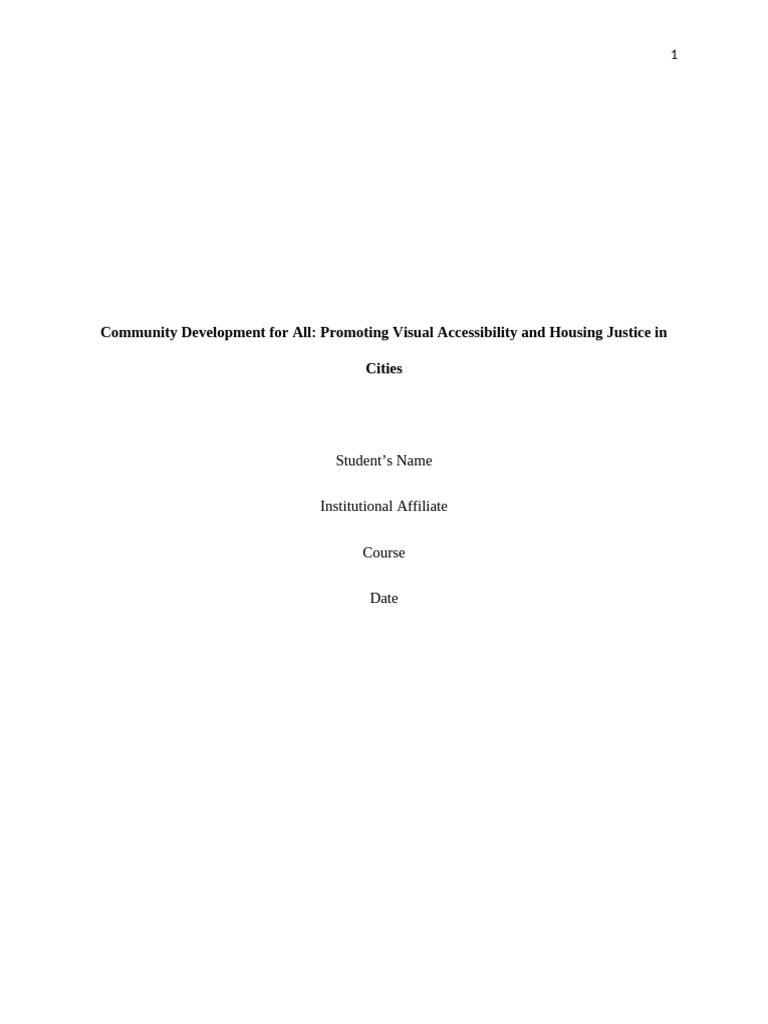 Community Development For All | PDF | Disability | Accessibility