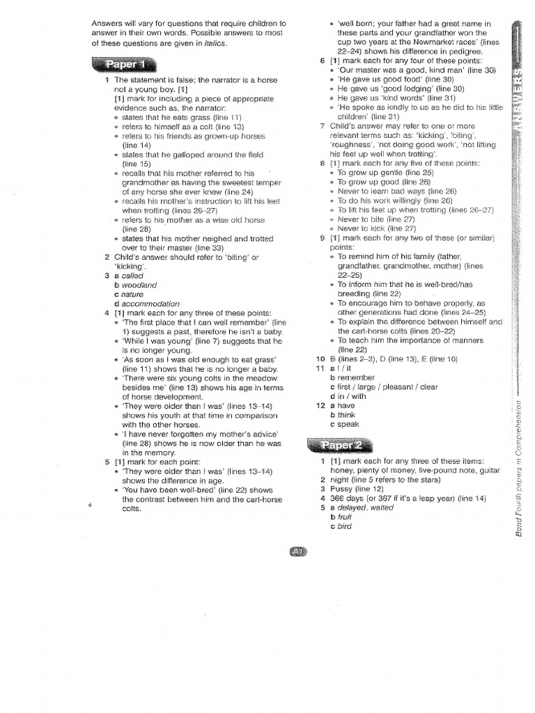 Bond Comprehension Answers | PDF