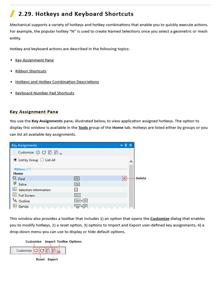 2.29. Hotkeys and Keyboard Shortcuts | PDF | Keyboard Shortcut | Computing
