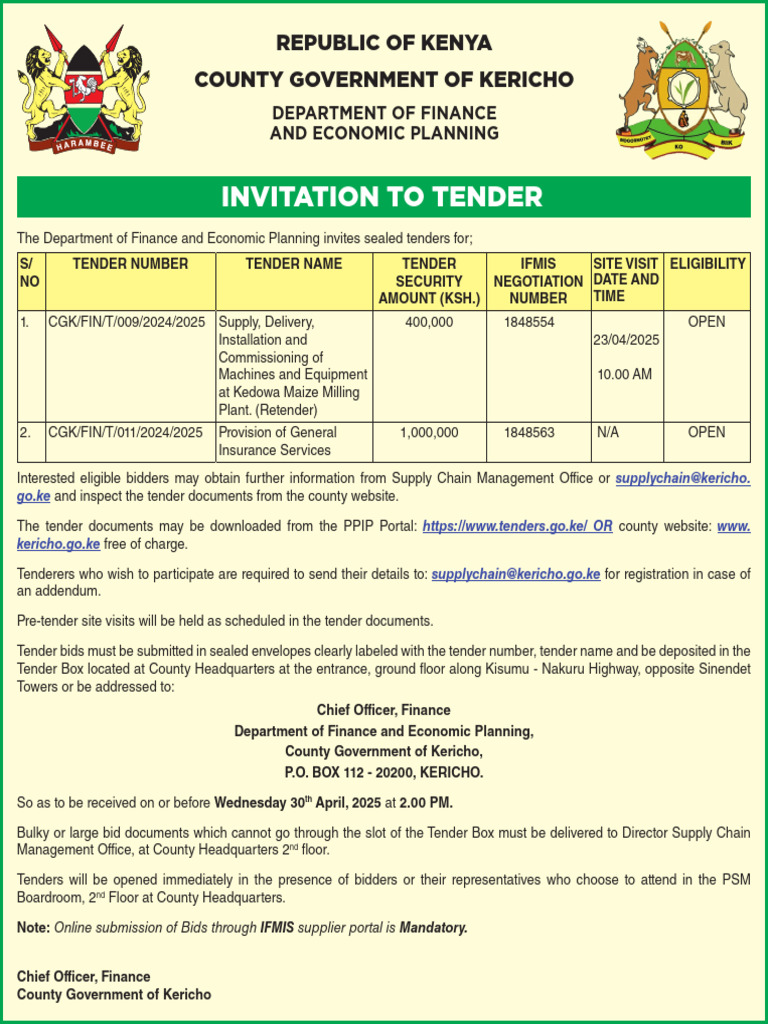 DocNo.65 Invitation To Tender - Provision of General Insurance Services ...