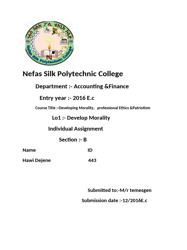 Nefas Silk Polytechnic College | PDF