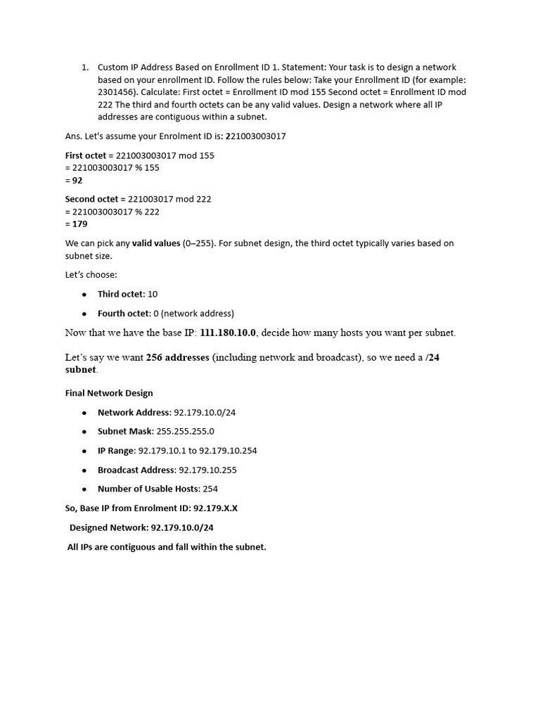 Computer Network Assignment No. 9 | PDF