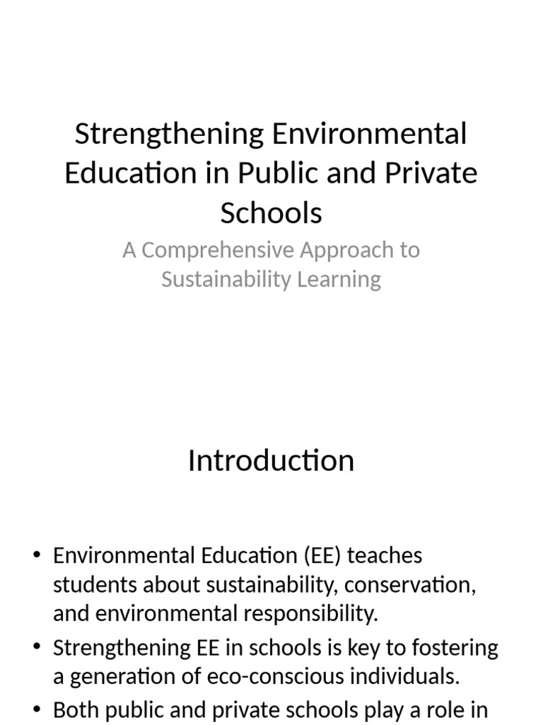Enhancing Environmental Education in Schools | PDF | Sustainability ...