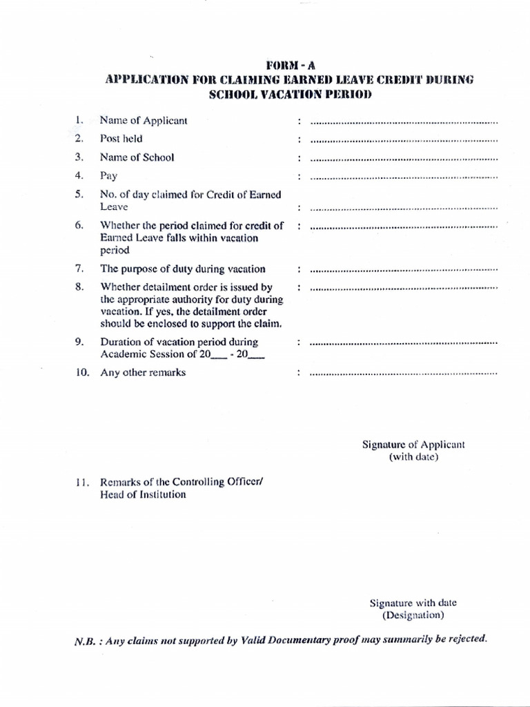 Earned Leave | PDF