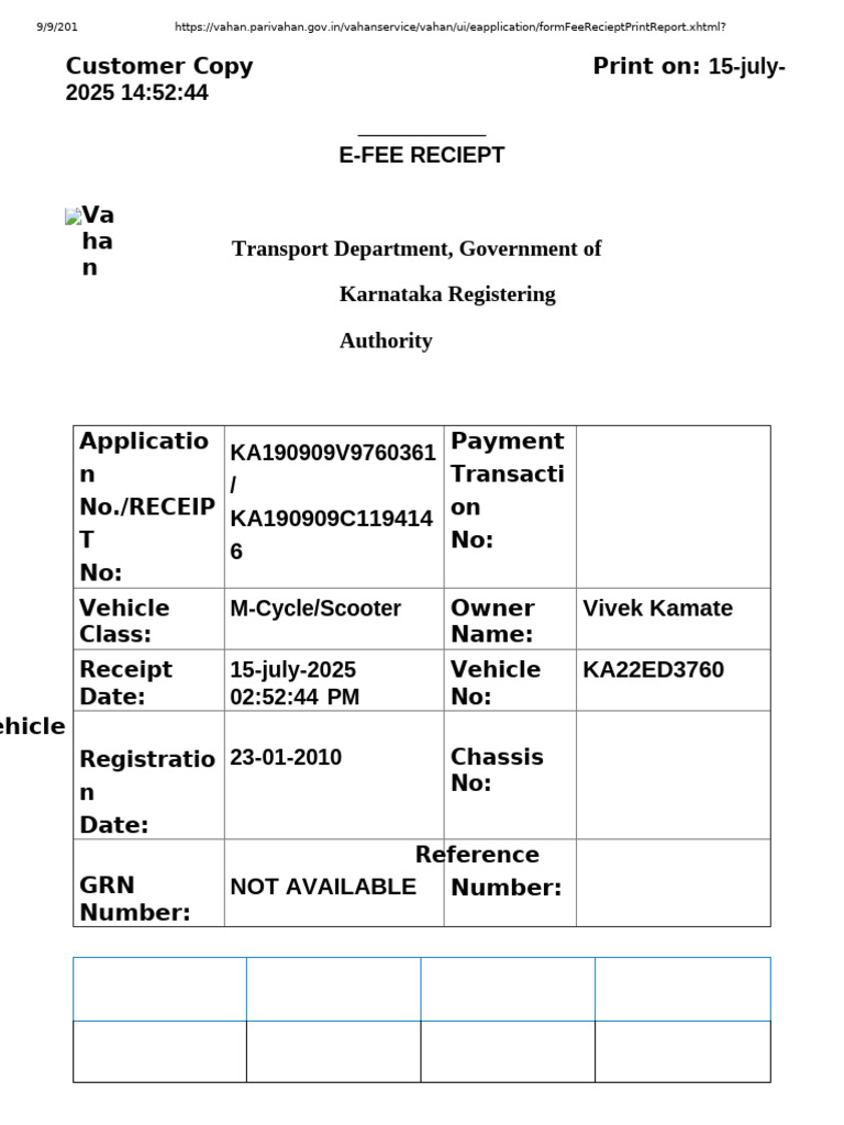 Form Fee Reciept Print Report | PDF | Receipt | Business