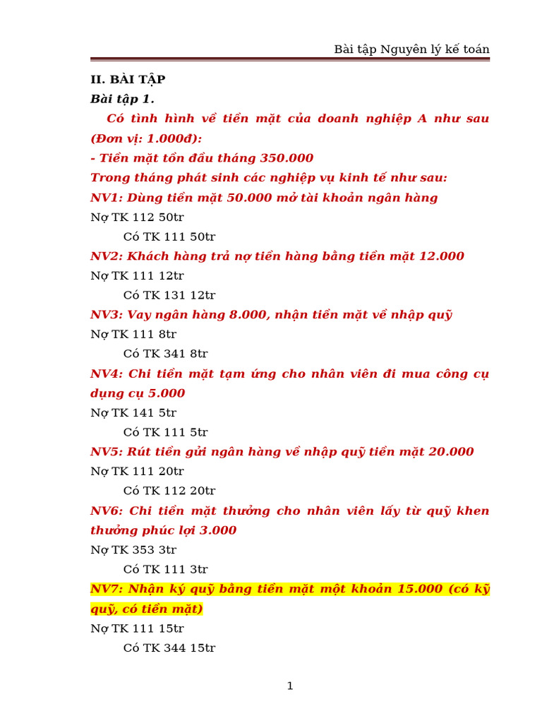 BAI TAP NLKT Key | PDF