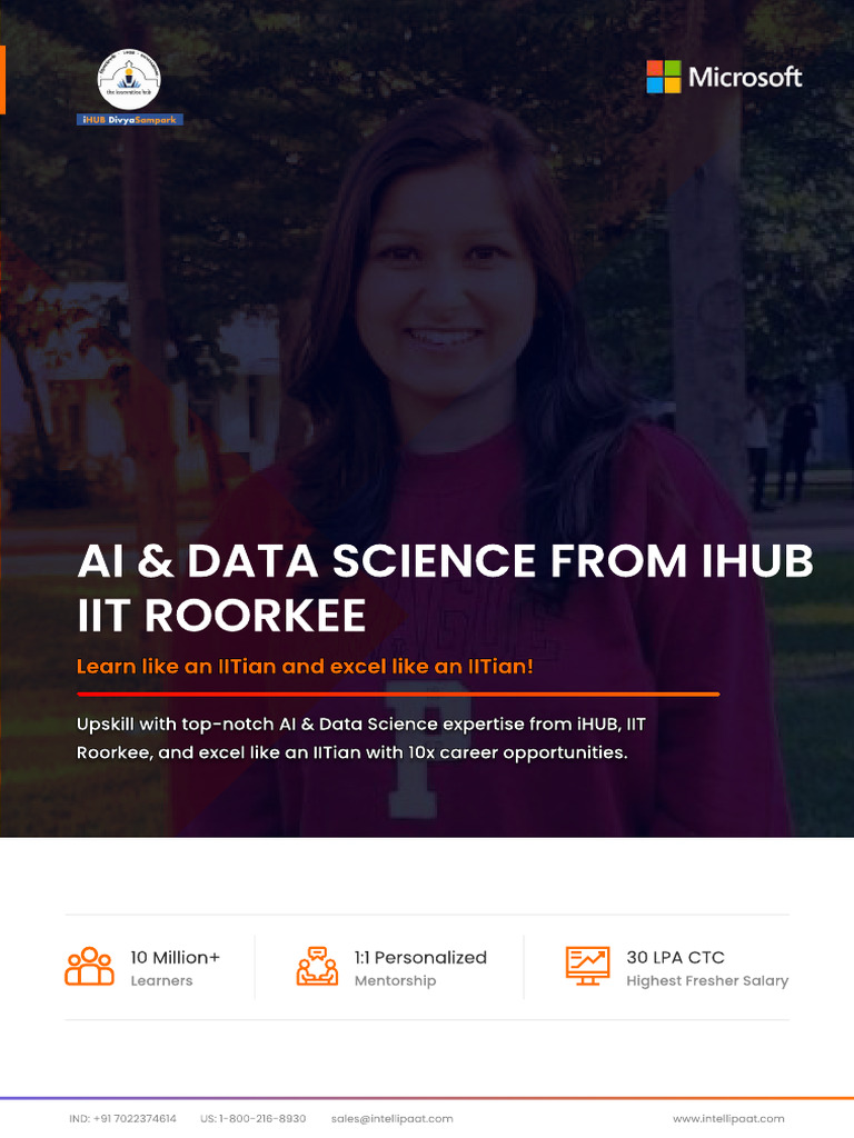 Data Science and AI Program From IHub IIT Roorkee Brochure | PDF | Deep Learning | Artificial ...