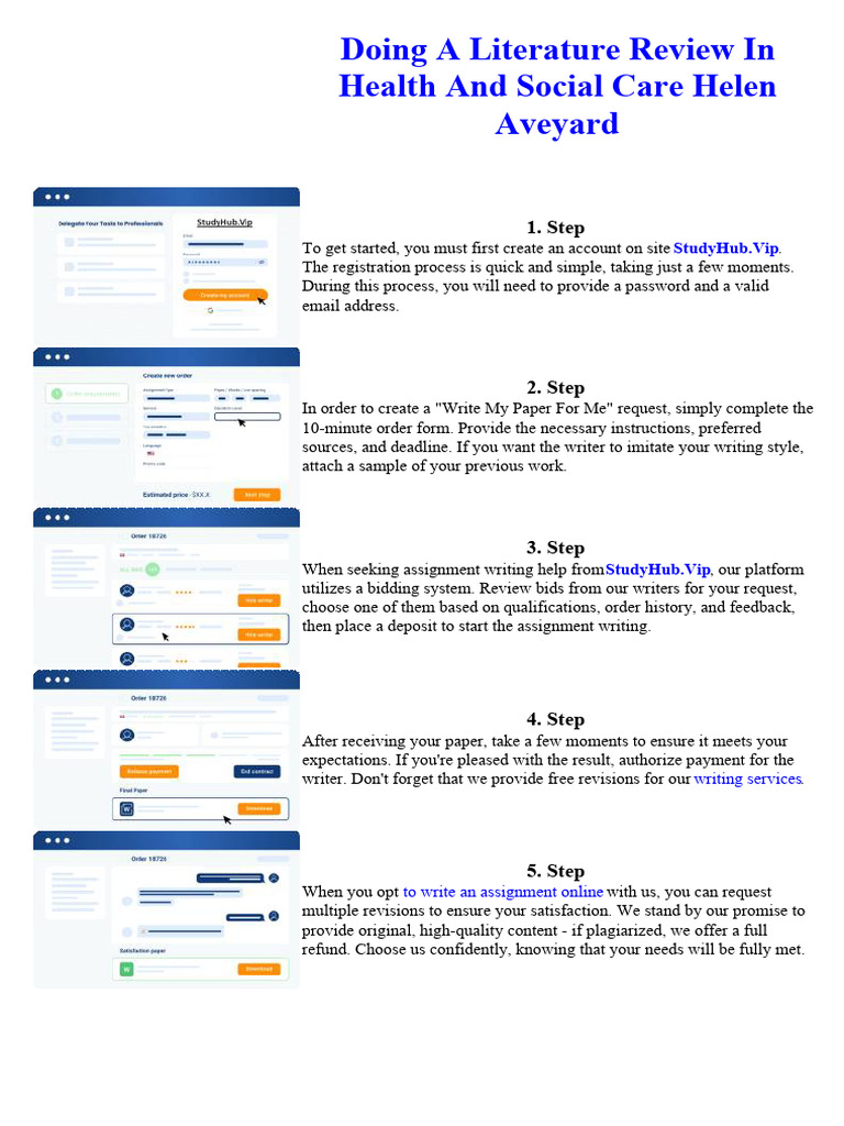 Doing A Literature Review in Health and Social Care Helen Aveyard | PDF ...