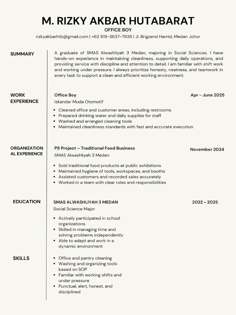 CV - Office Boy - 20250623 - 080937 - 0000 | PDF