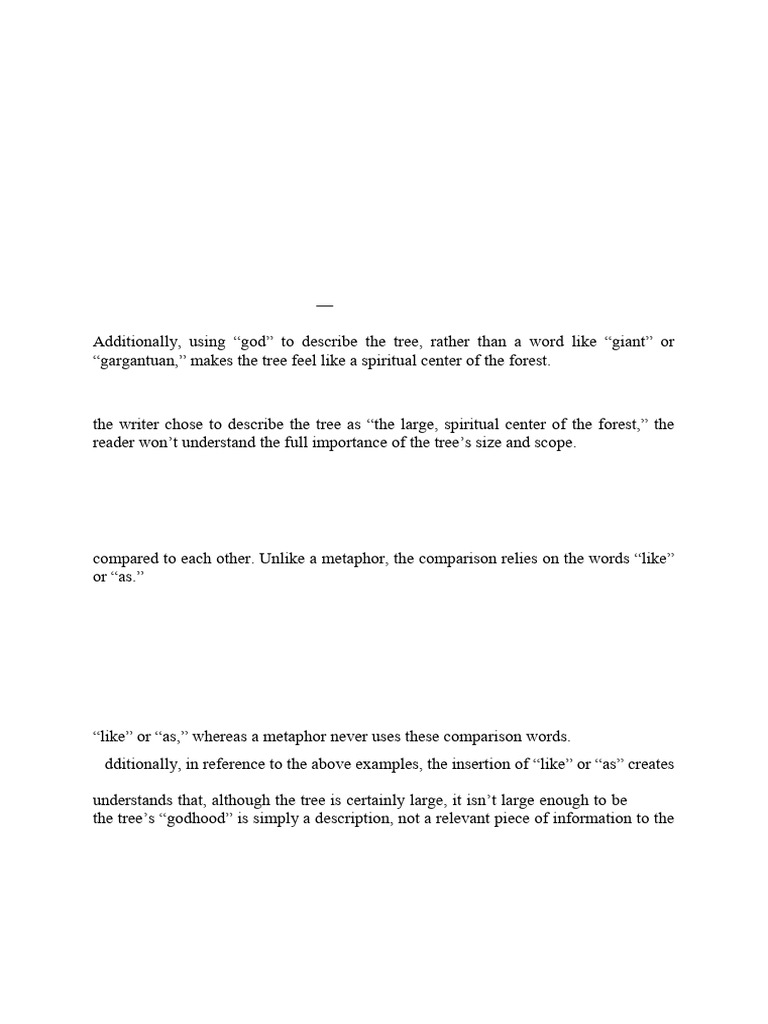 Common Literary Devices (Summary) | PDF | Metaphor | Anthropomorphism