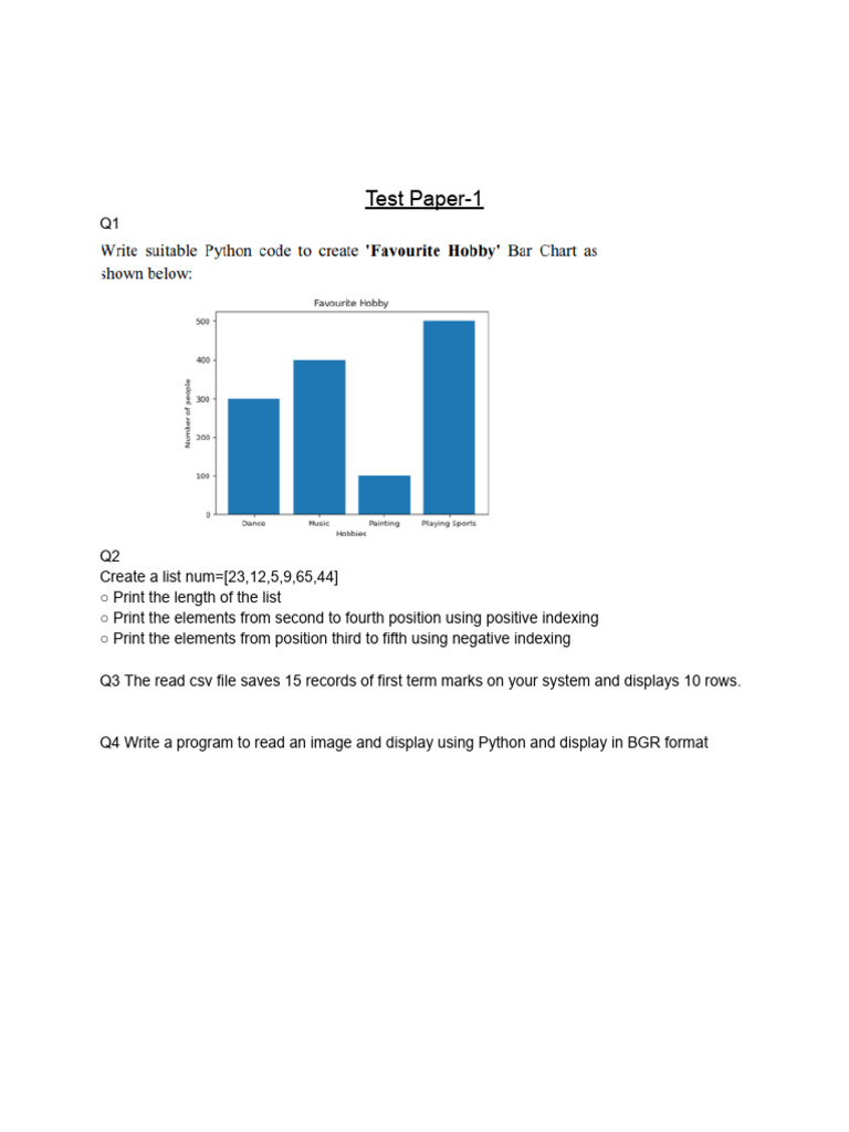 Sample Paper Prac Exam - 10 | PDF
