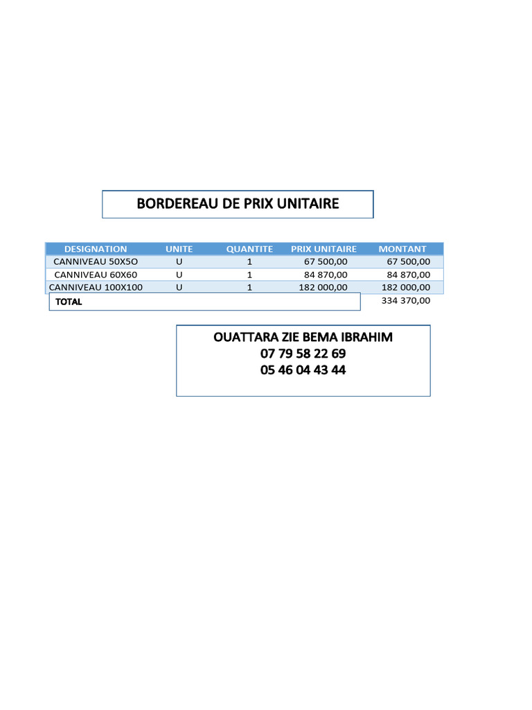 Bordereau | PDF