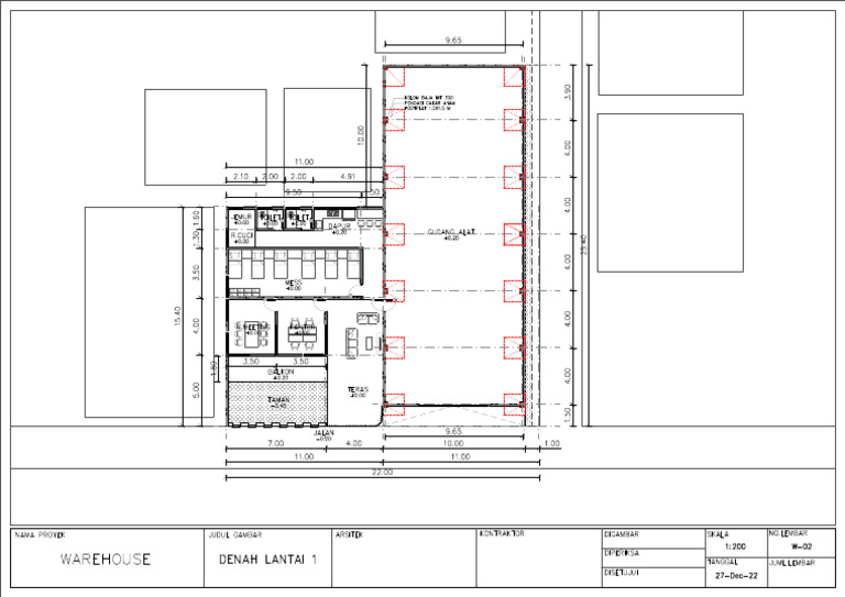 01.denah - Warehouse, Bekasi (Alternatif 2) | PDF