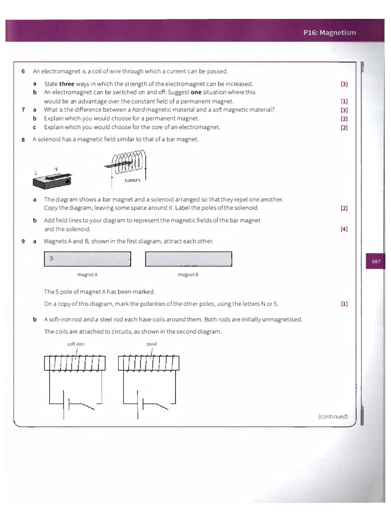 Grade 10 Physics W2 HW | PDF | Magnet | Magnetism