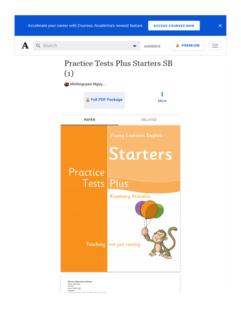 (29) (PDF) Practice Tests Plus Starters SB (1) | Minhnguyen Nguyen ...