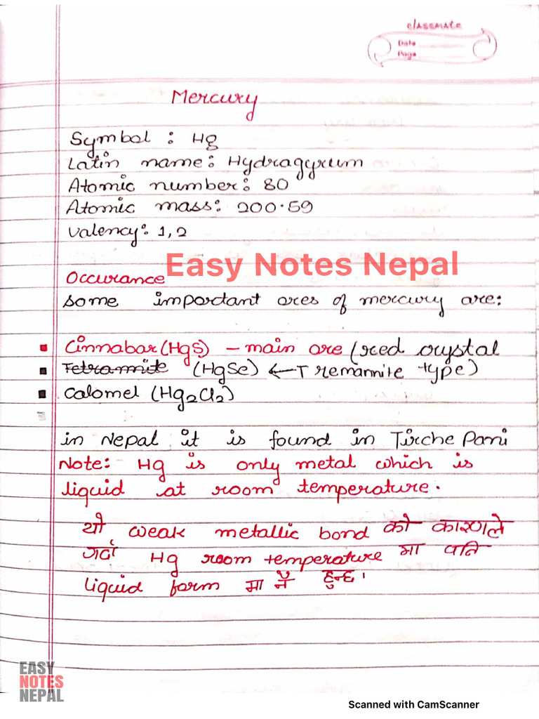 Mercury (Easy Notes Nepal) | PDF