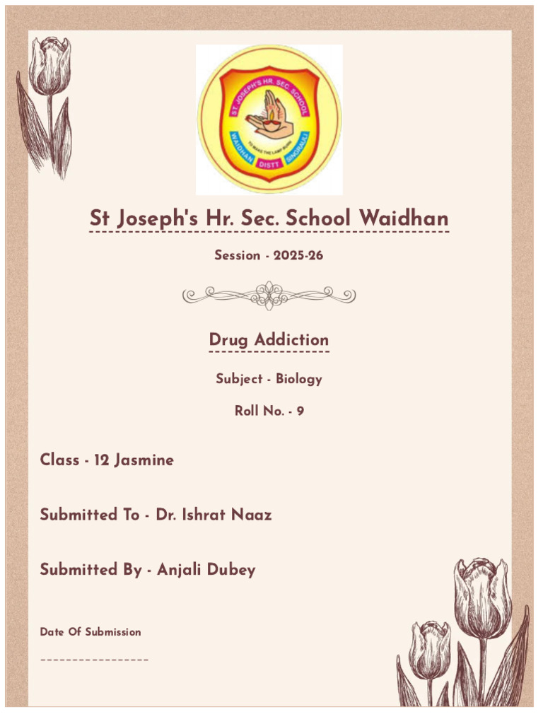 Drug Addiction Biology Project 2025-26 | PDF