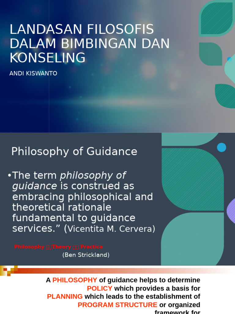 Landasan Filosofis Bimbingan Konseling | PDF